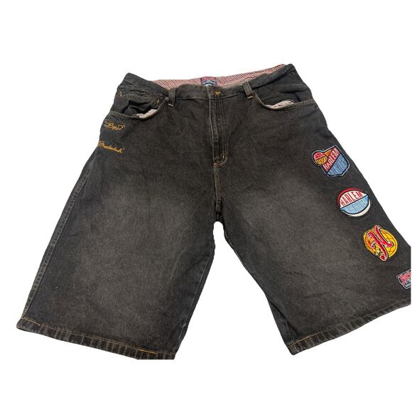 FUBU | Shorts | Vintage Platinum Fubu Harlem Globetrotters Baggy Jean ...